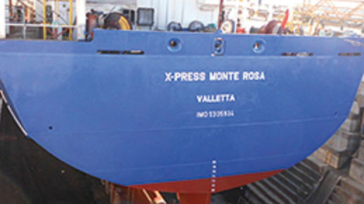 Container Ship Repair Demonstrates Gibdock Skills