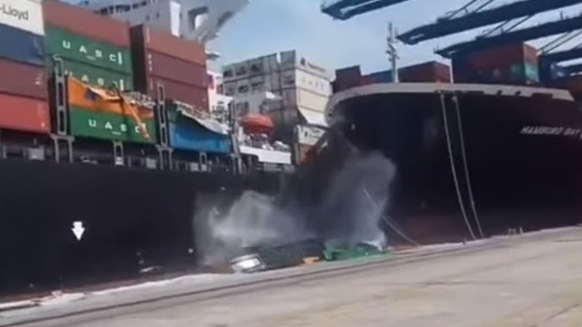 Container Ships Collide in Karachi